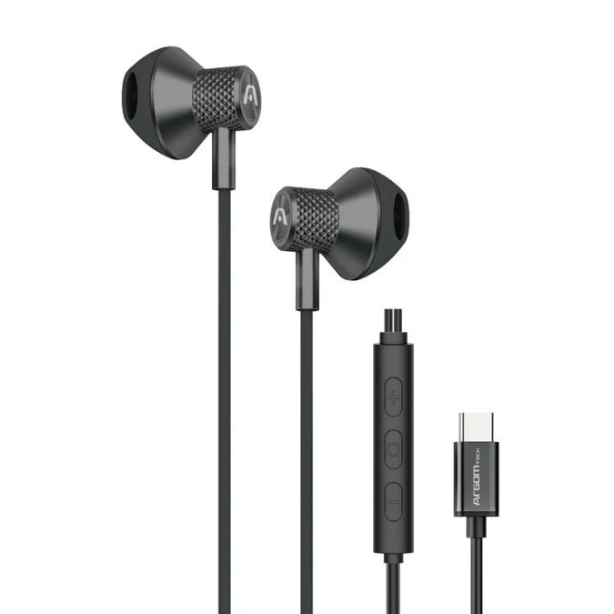 Audífonos Argom Ultimate Sound Aura Type-C Negro ARG-HS-2032BK con Mic