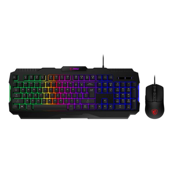 Combo Teclado Mouse MSI GAMING FORGE GK100 USB/ RGB/ Color Negro