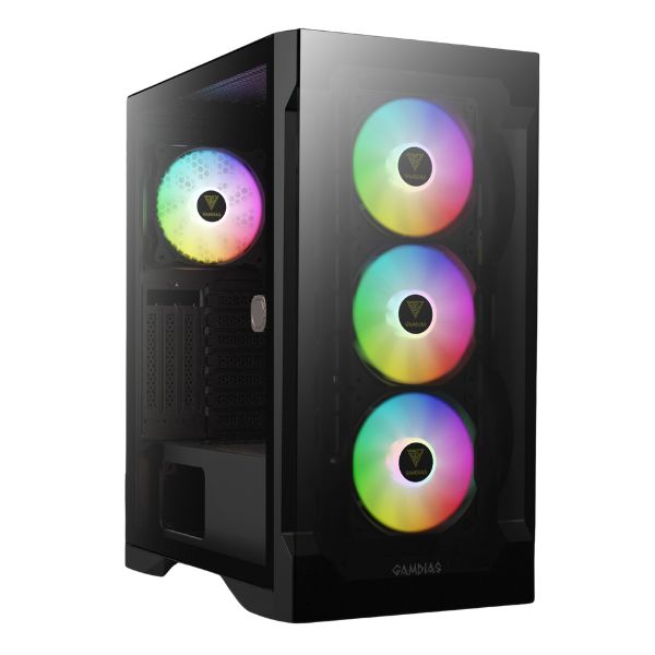 Case gaming Gamdias Talos E2 Elite/ Mid Tower/ ATX/ 4x Fan ARGB/ Vidri