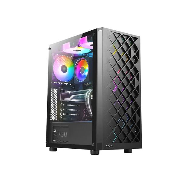 Case gaming AZZA SPECTRA 280B - Mid Tower - ATX - Negro - 3x USB - HD