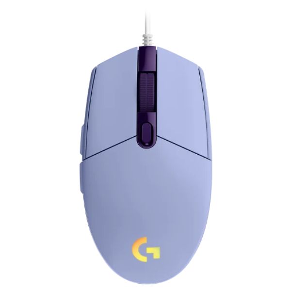 Mouse Logitech G203 Gaming, 200-8000 DPI, 6 Botones, USB, RGB, Violeta