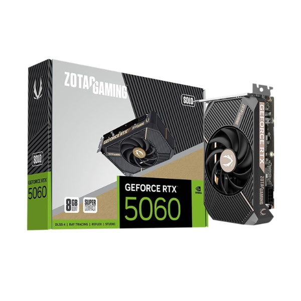 Tarjeta gráfica Zotac NVIDIA GeForce RTX 5060 SOLO Single Fan 8GB GDDR